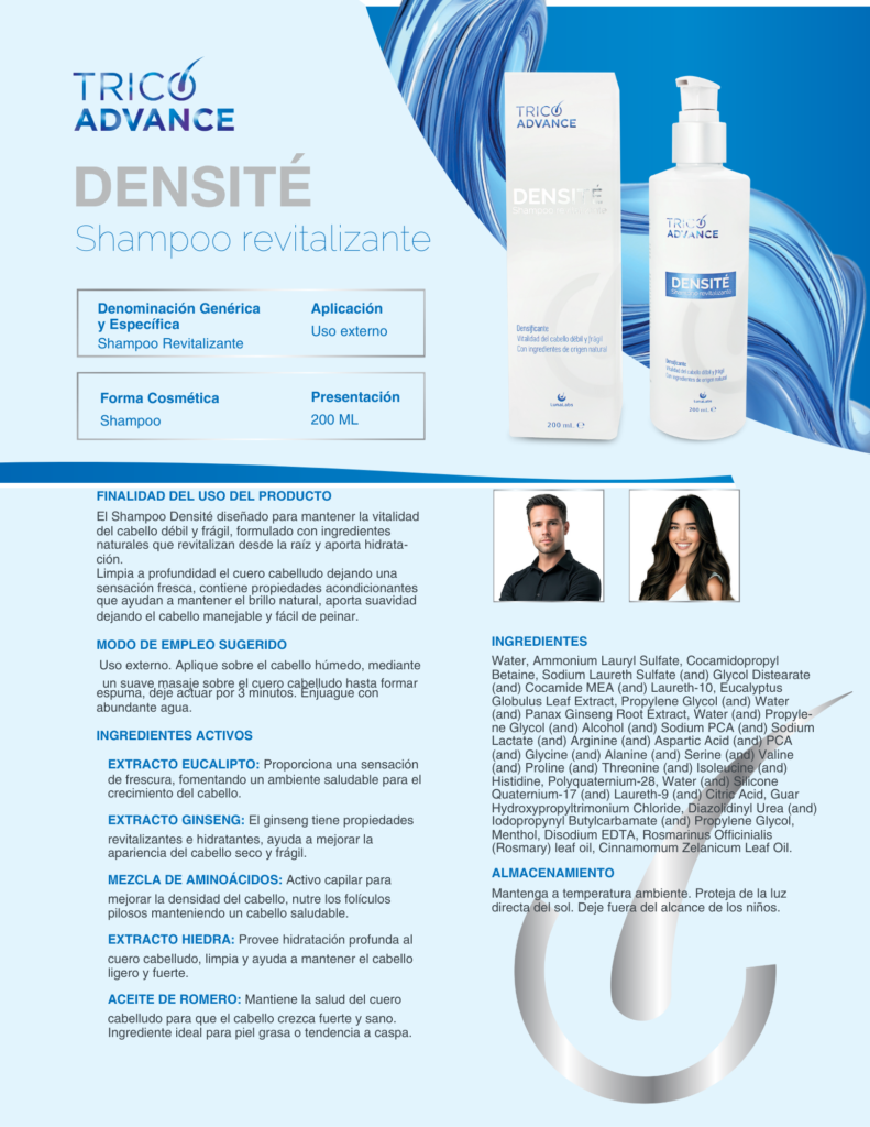 Trico Advance Densité shampoo revitalizante y densificante 200ml ...